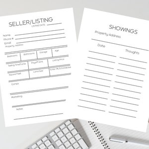 Realtor Client Management, Printable Real Estate Client Organizer ...