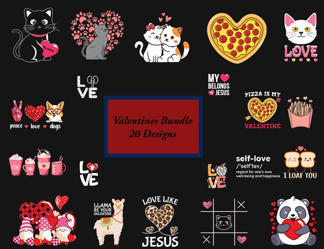 Valentine SVG Bundle, SVG Files, Valentines Day, Valentine's Day ...