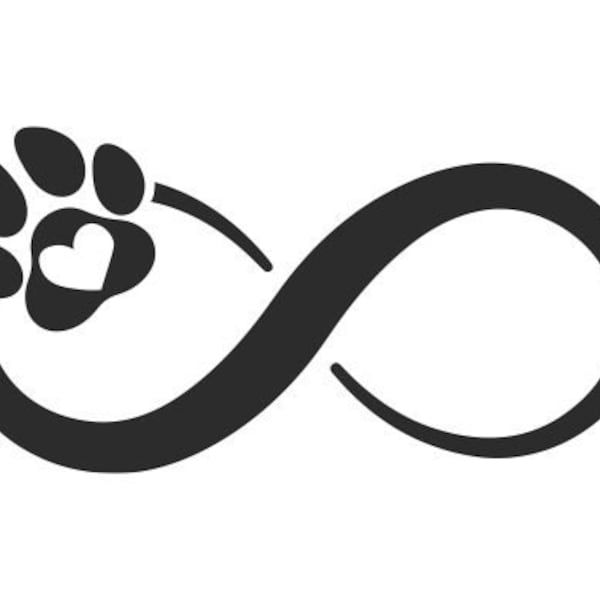 Infinity Paw Svg - Etsy