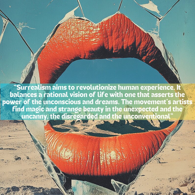 Surrealism Wall Art, Abstract Digital, Retro, Futurism PN: 0001 - Getting Lippy - Etsy