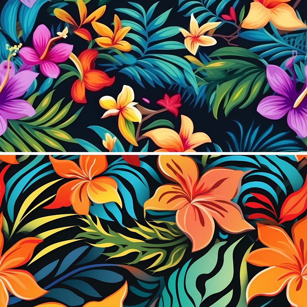 25 Hawaiian Style Seamless Patterns - Etsy