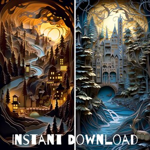 Kirigami Wallpapers Vol. 1 - Etsy