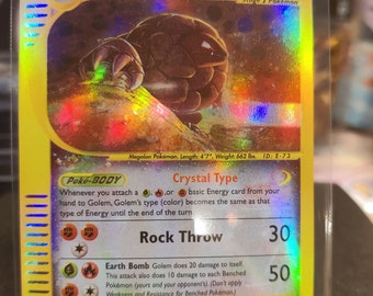 Golem crystal / Skyridge / 148/144 / 2003 / PROXY Pokémon Cards - Etsy