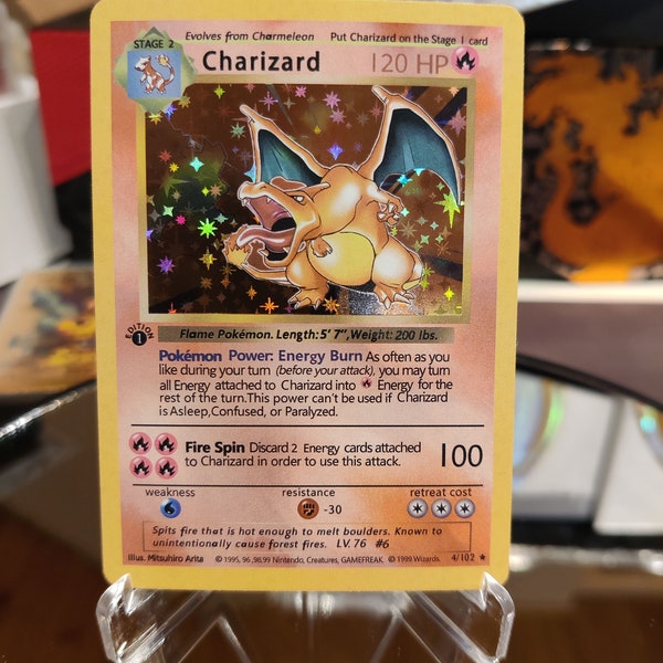 Fake Charizard 1st Edition Card - Etsy
