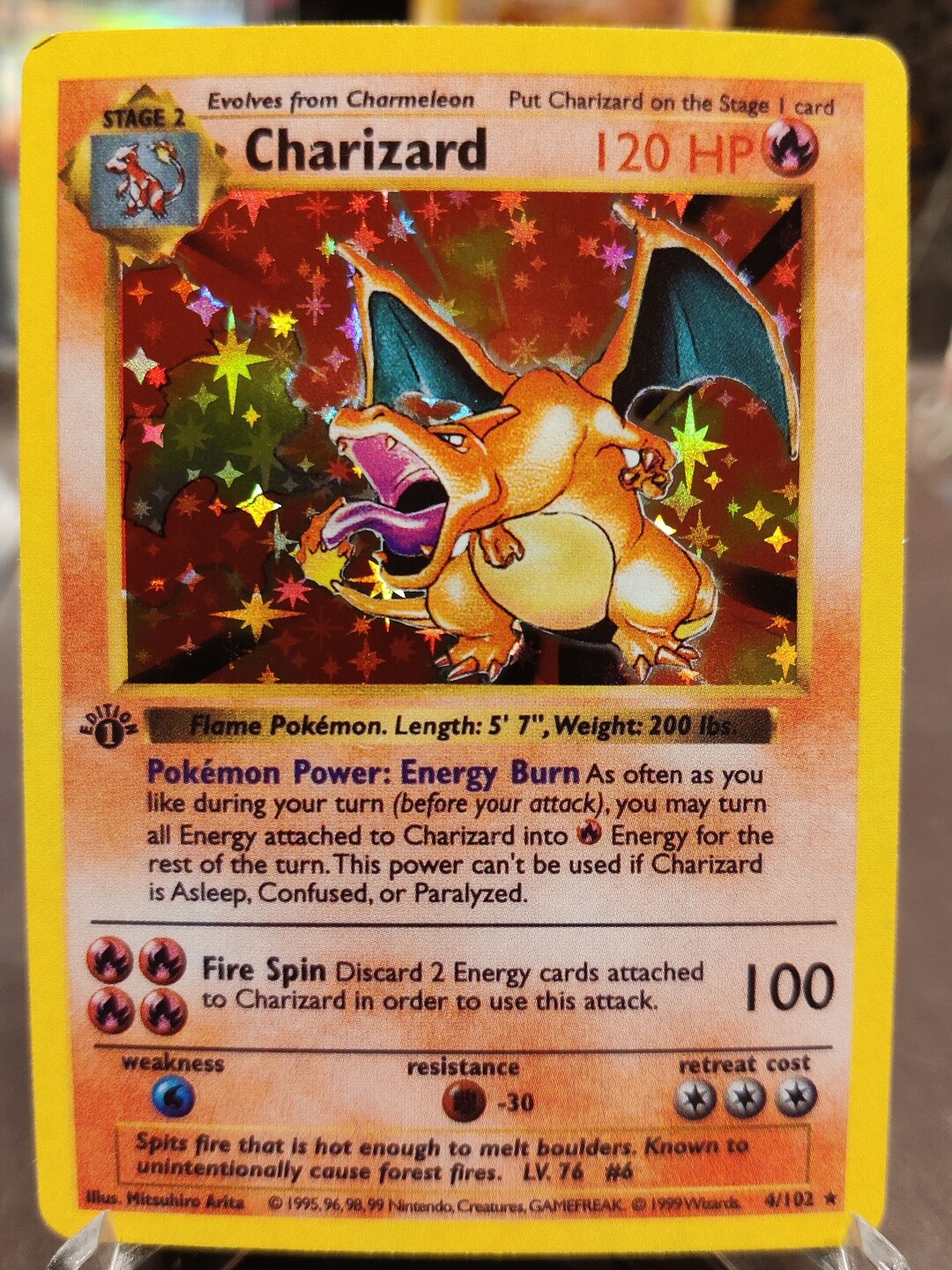 1st Edition Shadowless Charizard Proxy Card Etsy