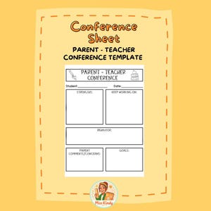 Parent-teacher Conference Template - Etsy