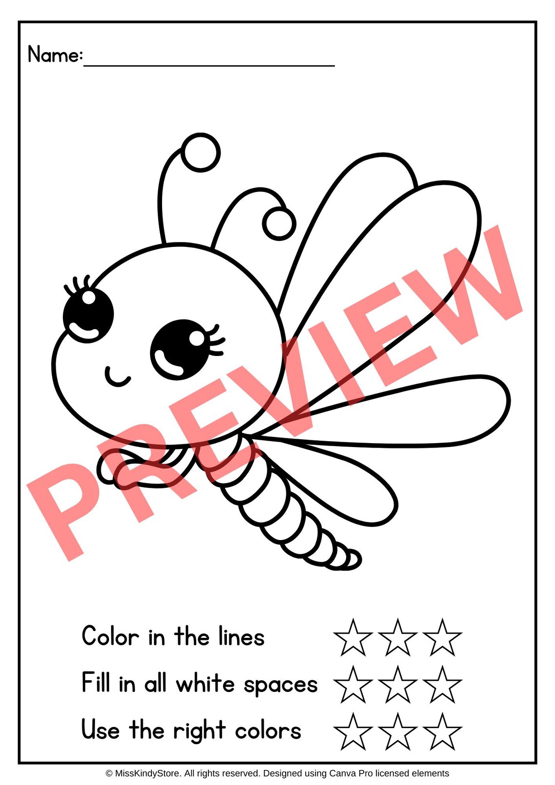 3 Star Coloring Pages | 25 Cute Coloring Pages | Digital Coloring ...