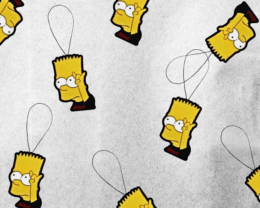 Bart Simpson Rock N Roll Air Freshener/ornament Car - Etsy