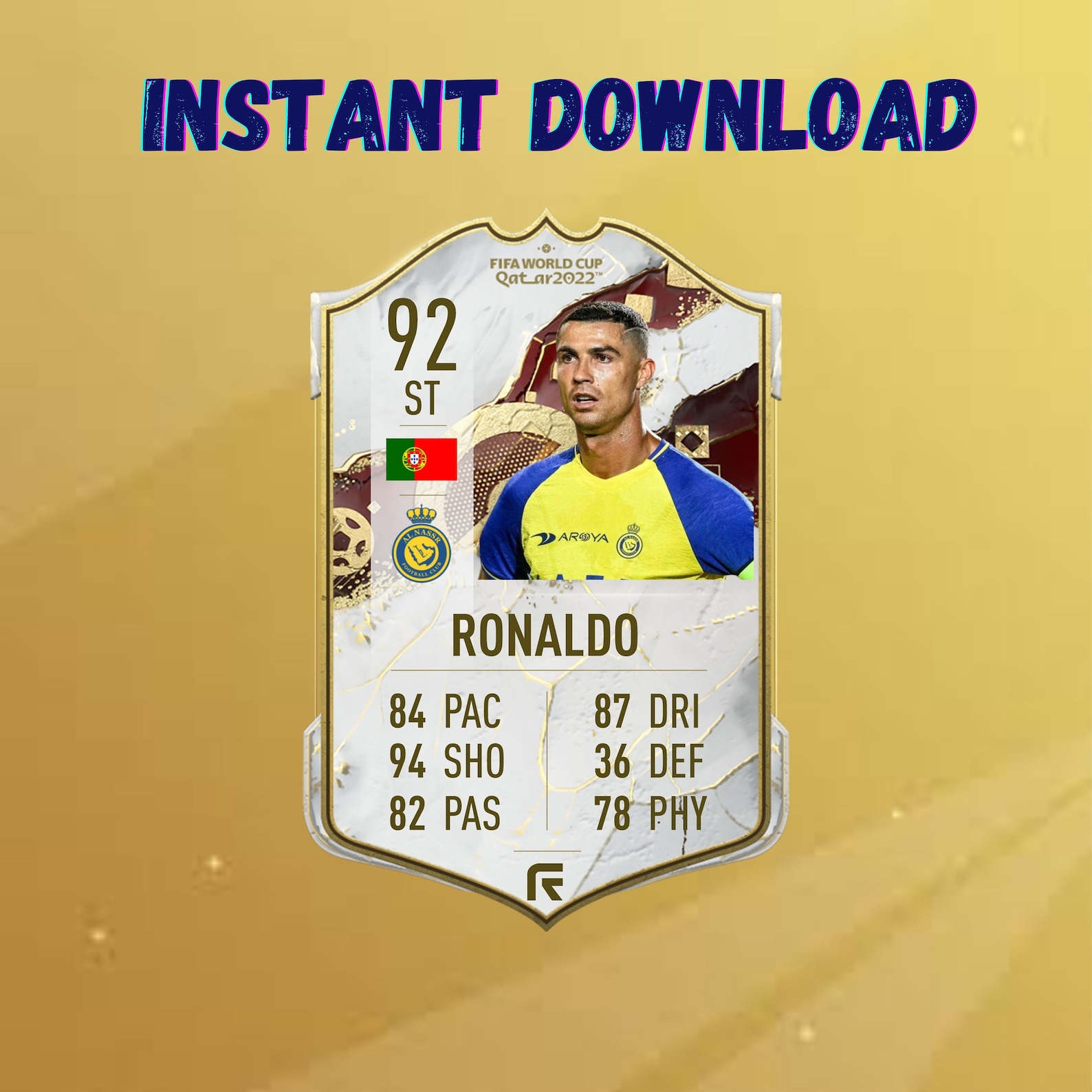Cristiano Ronaldo FIFA Card 2023 / Instant Digital Download / - Etsy