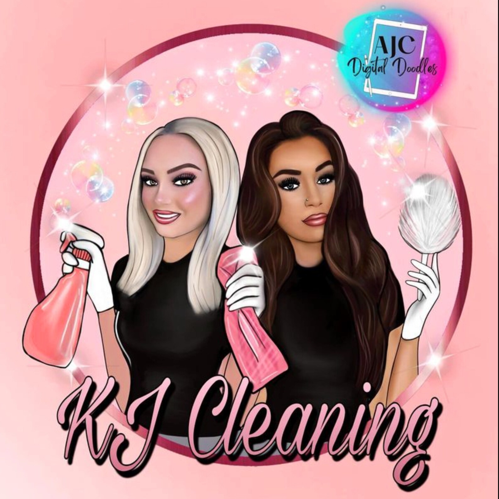 Double Portrait Logo, Two People Logo, Two People Cartoon, Logo, Custom ...