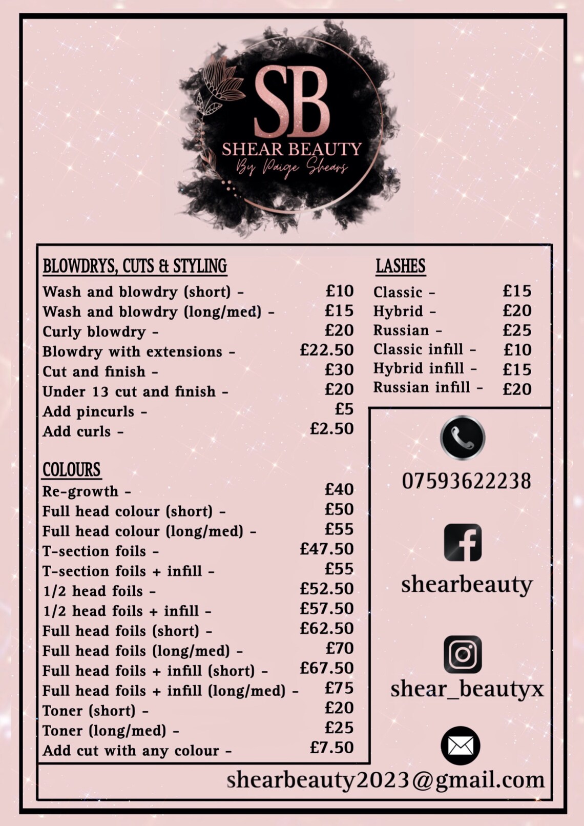 Digital Price List Design, Online Price List, Custom Prix List Design ...