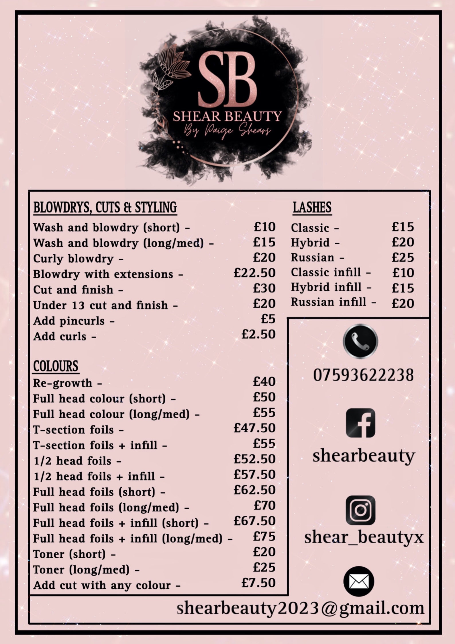 Digital Price List Design, Online Price List, Custom Prix List Design ...