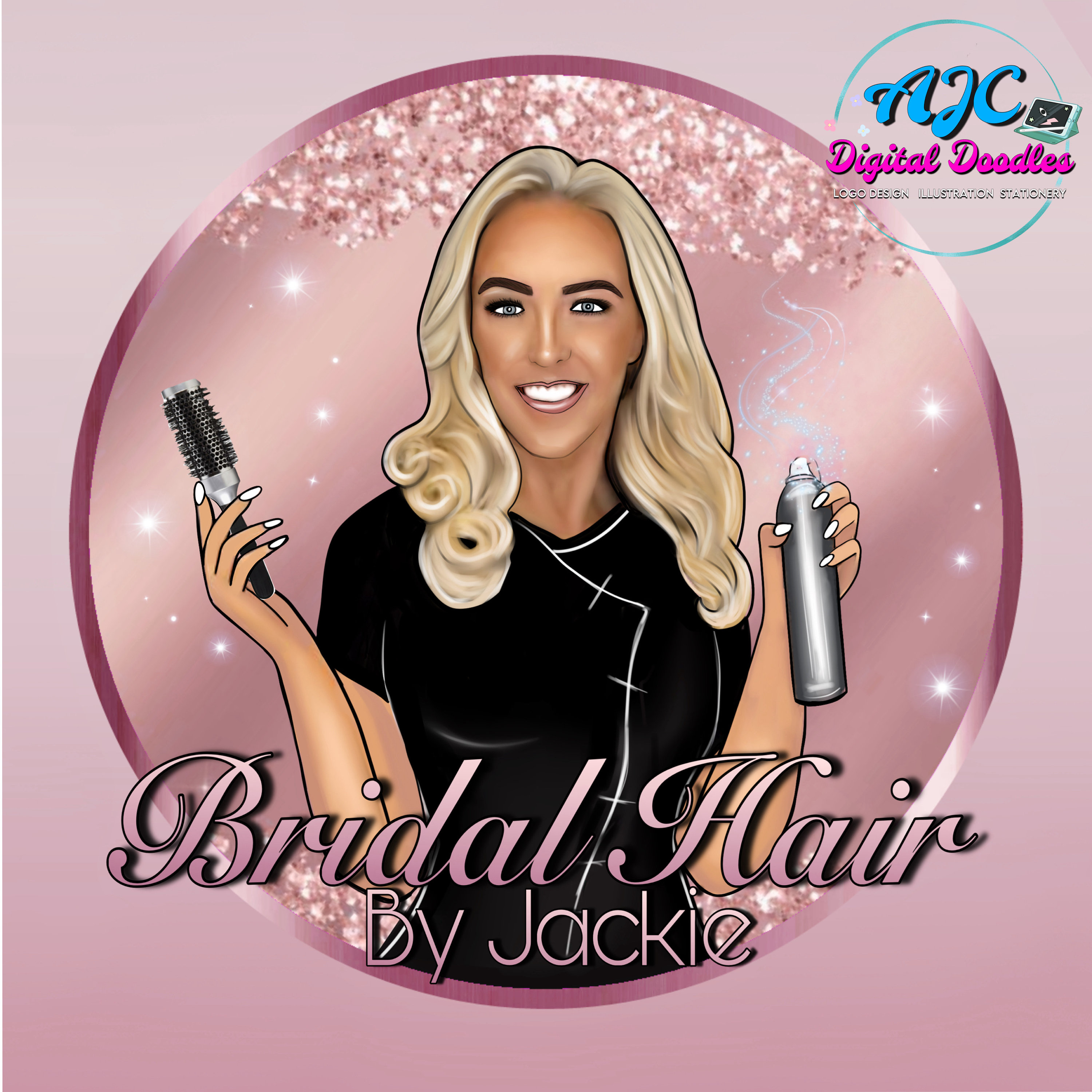 Portrait Cartoon Logo, Digital Portrait Logo, Caricature Logo, Buisness ...