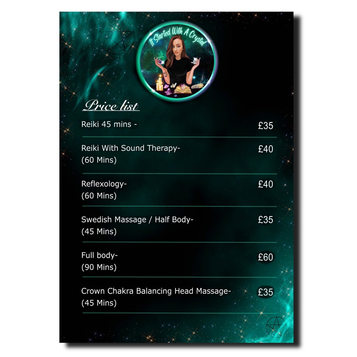 Digital Price List Design, Online Price List, Custom Prix List Design ...