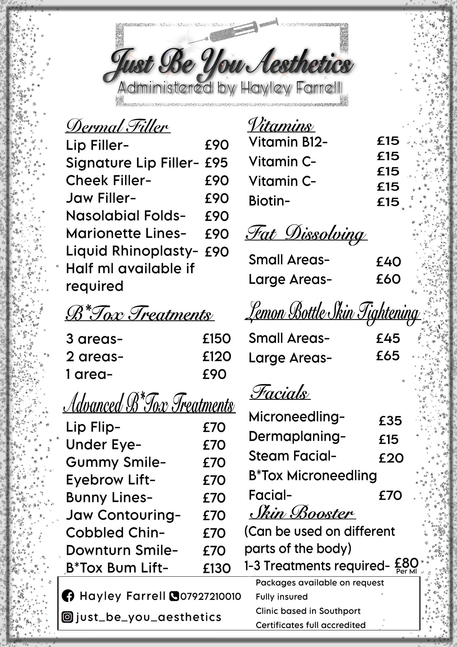 Digital Price List Design, Online Price List, Custom Prix List Design ...