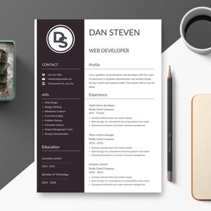 Gray Gold Clean CV Resume, Editable CV Template, Modern Job Application ...