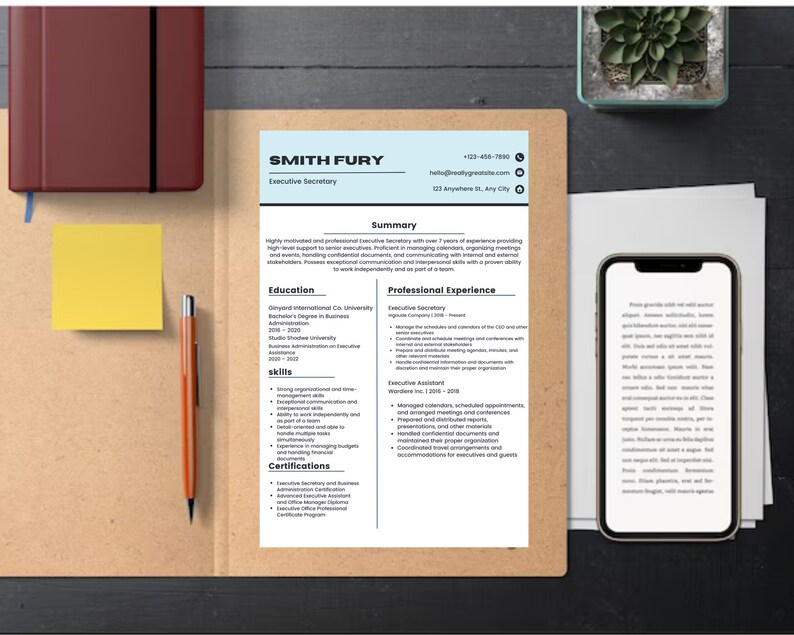 Gray and White Simple Clean Resume, Editable CV Template, Modern Job ...