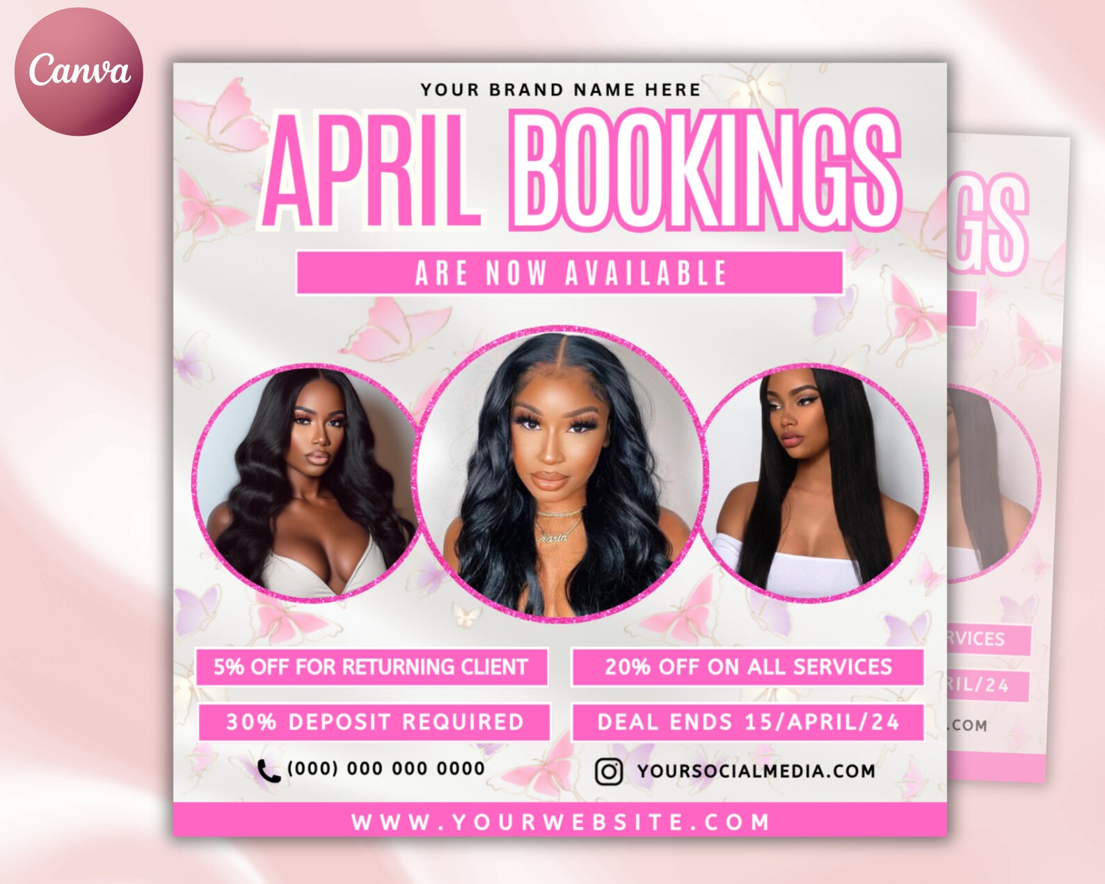 April Booking Flyer, Spring Booking Flyer, Spring Season Bookings Flyer ...