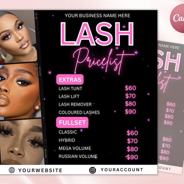 Lash Price List - Etsy