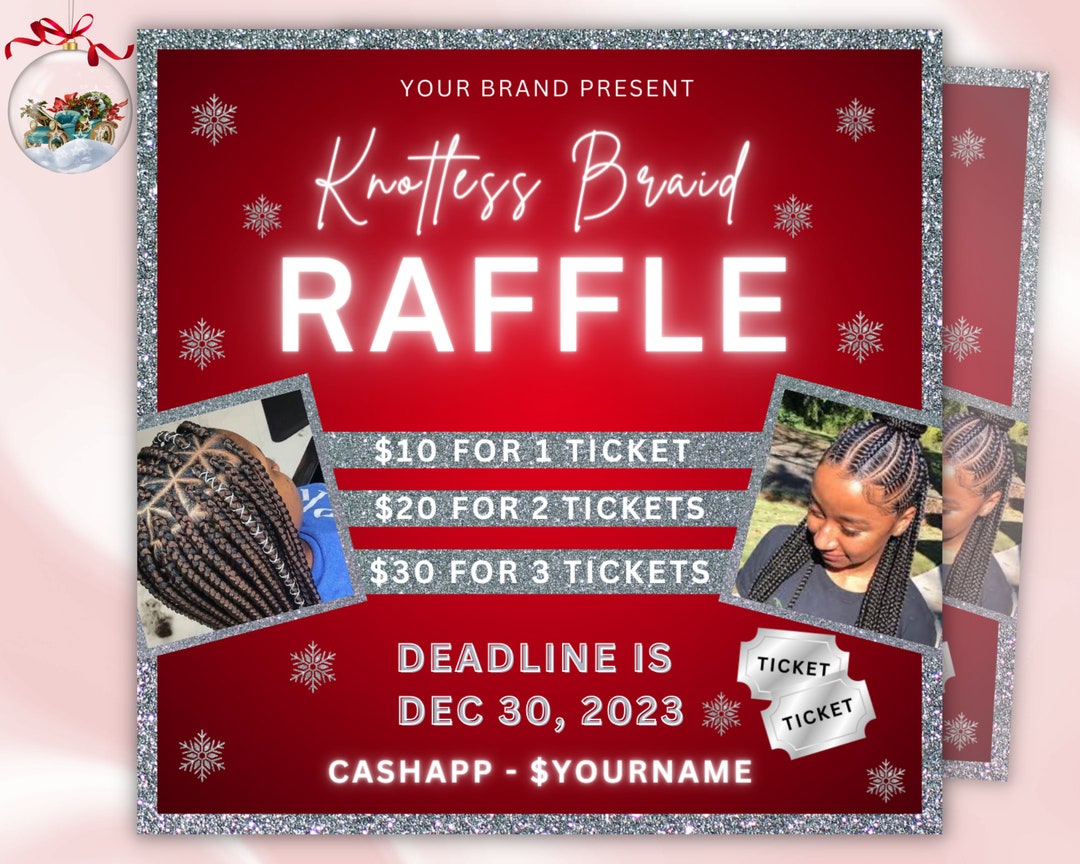 Christmas Raffle Flyer, Christmas Giveaway Flyer, Giveaway Flyer ...