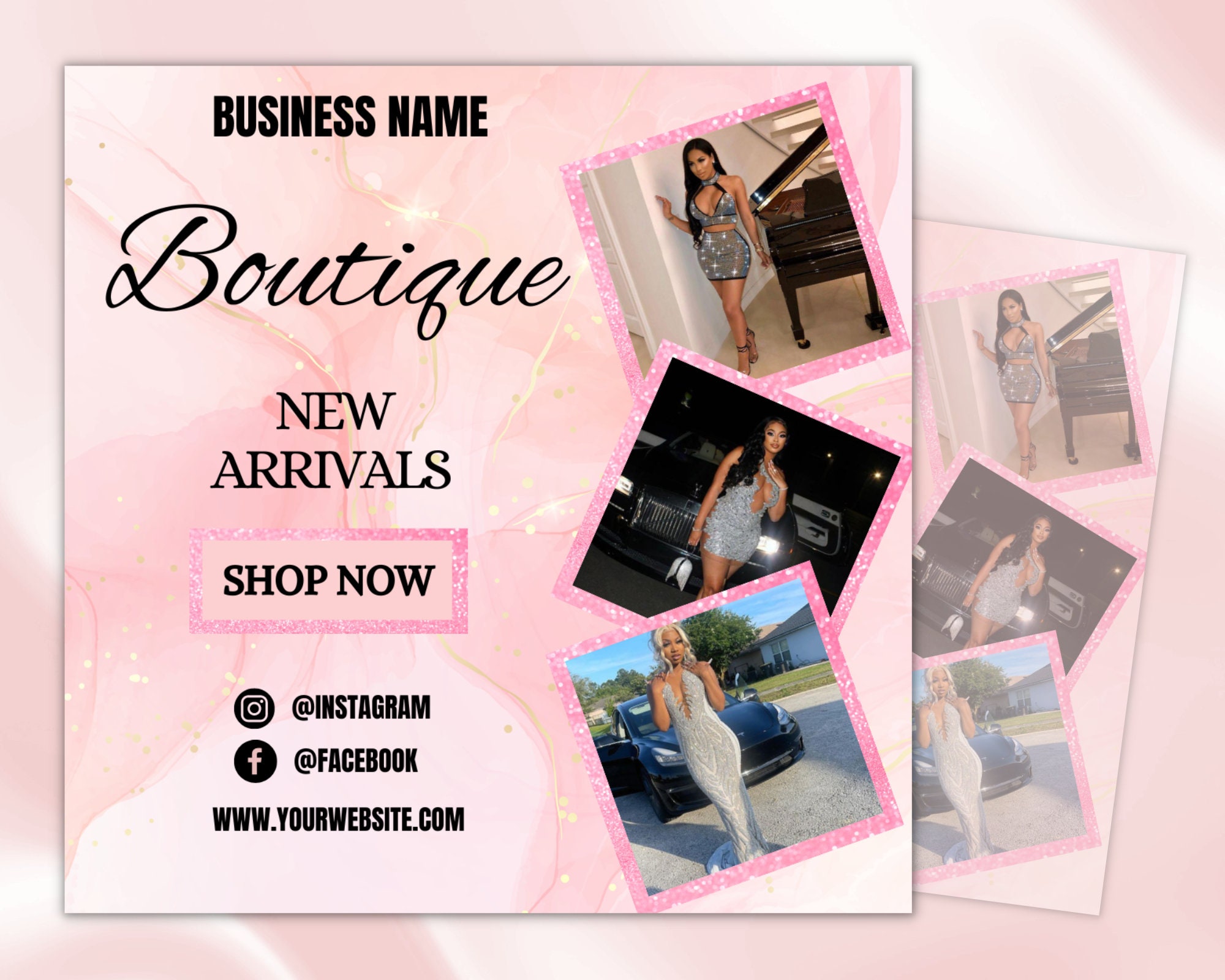 Boutique Flyer Shop Flyer Template Canva Canva Flyer - Etsy