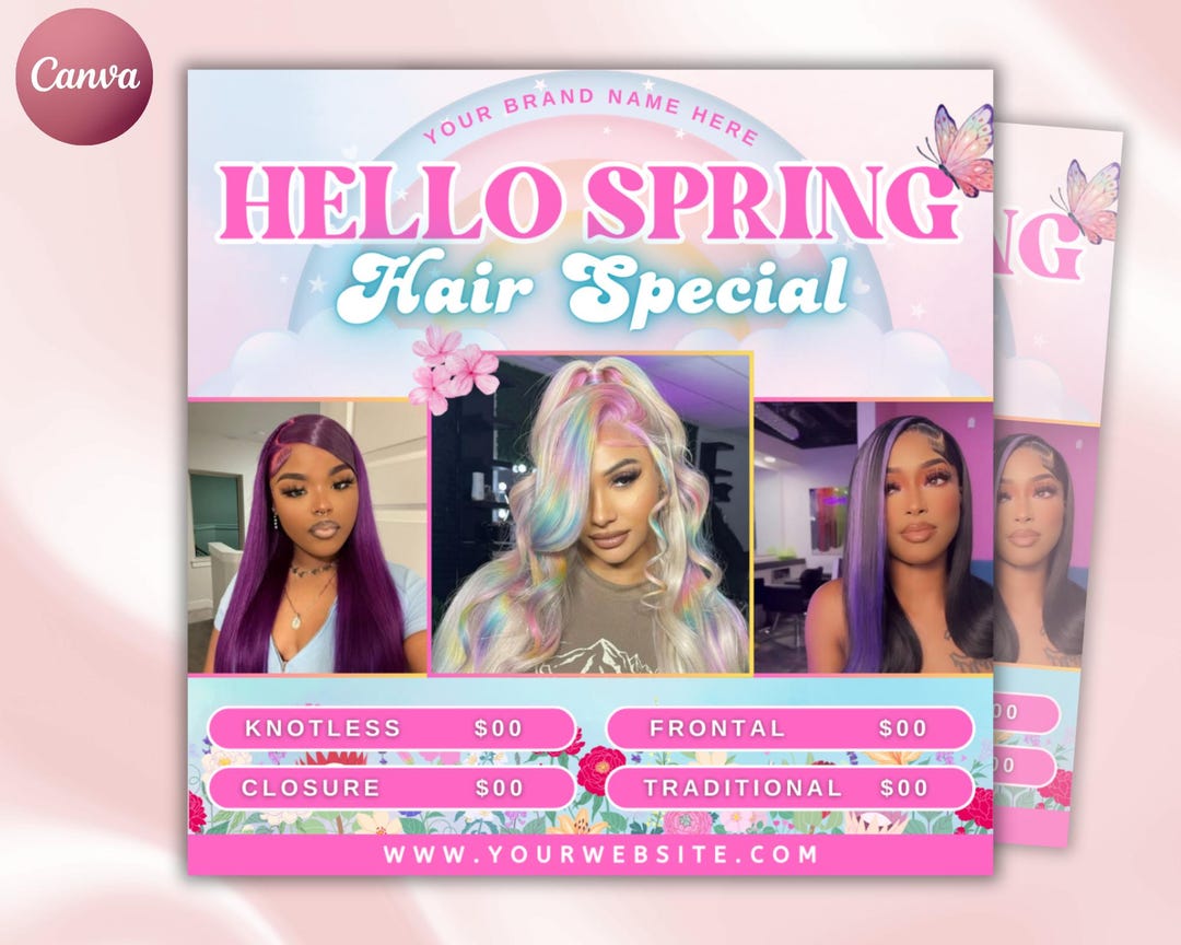 Spring Hair Special Flyer, Hair Special Flyer, April Hair Special Flyer ...