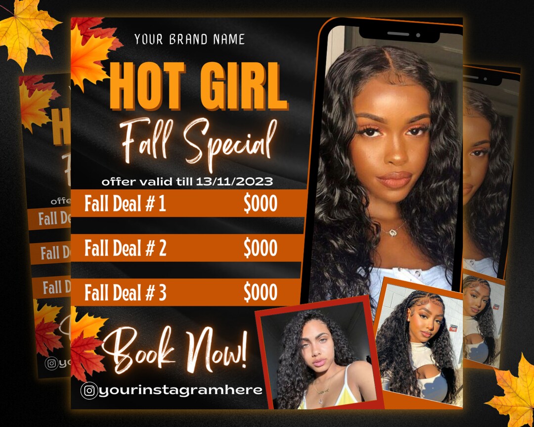 Fall Season Special Deals Flyer, Fall Special Flyer, Editable Fall ...