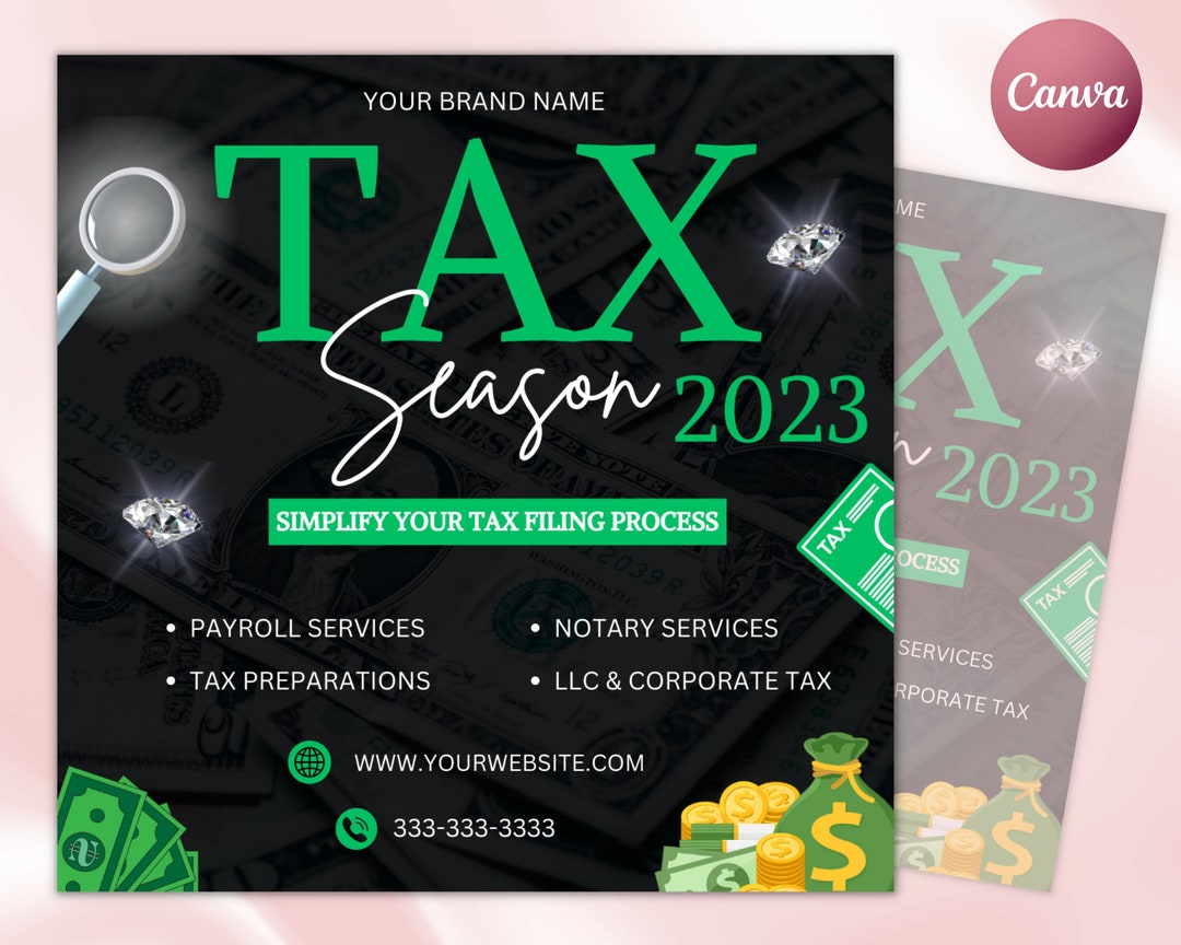 Tax Prep Season Flyer DIY Business Taxes Consultation Boss Taxation ...