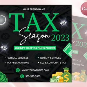 Tax Prep Season Flyer DIY Business Taxes Consultation Boss Taxation ...