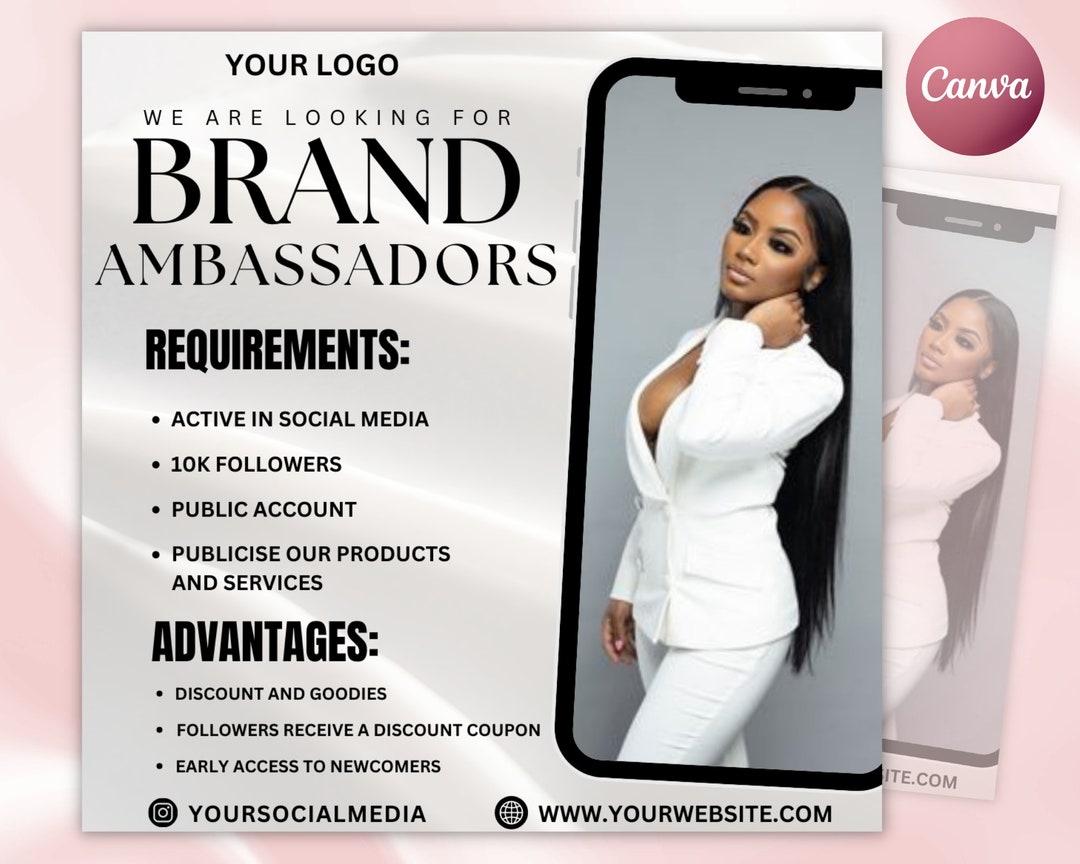 DIY Brand Ambassador Flyer, Ambassador Wanted, Social Media Flyer ...