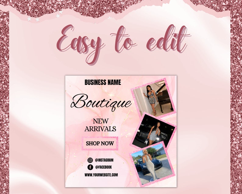 Boutique Flyer, Shop Flyer, Template, Canva, Canva Flyer, Clothing ...