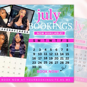 July Booking Flyer, Hair Special Flyer, DIY Summer Flyer, Summer Sale ...