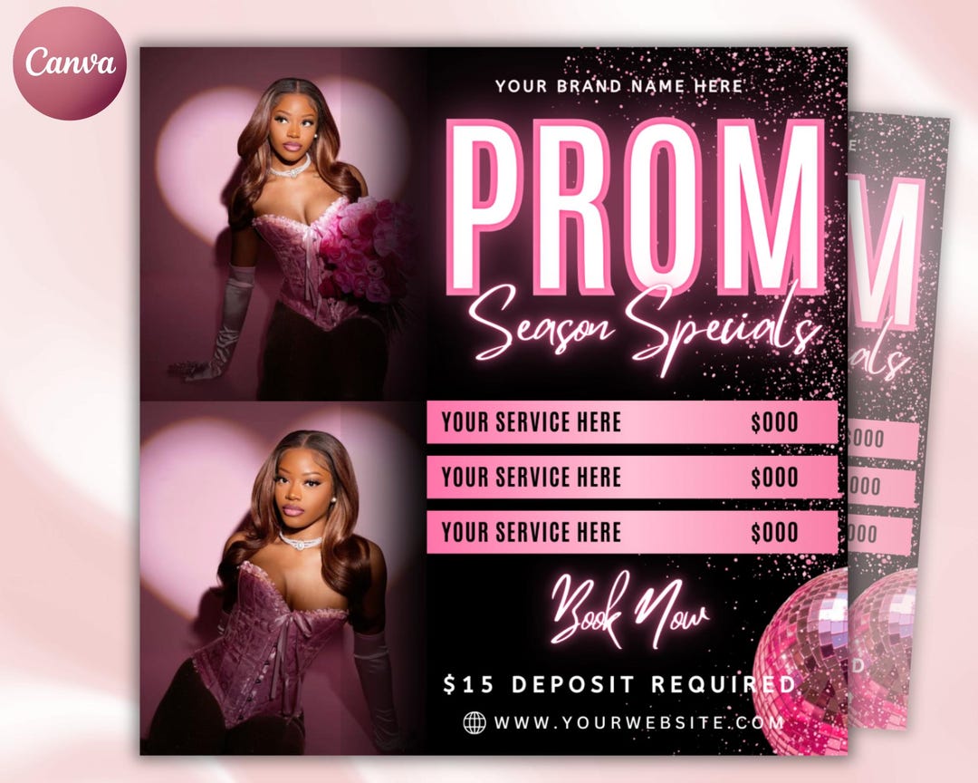 Prom Season Special Flyer, Prom Send Off, Prom Special Flyer, Prom ...