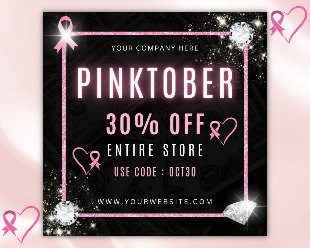 Pinktober Sale Flyer, Breast Cancer Flyer, Awareness Flyer, Breast ...