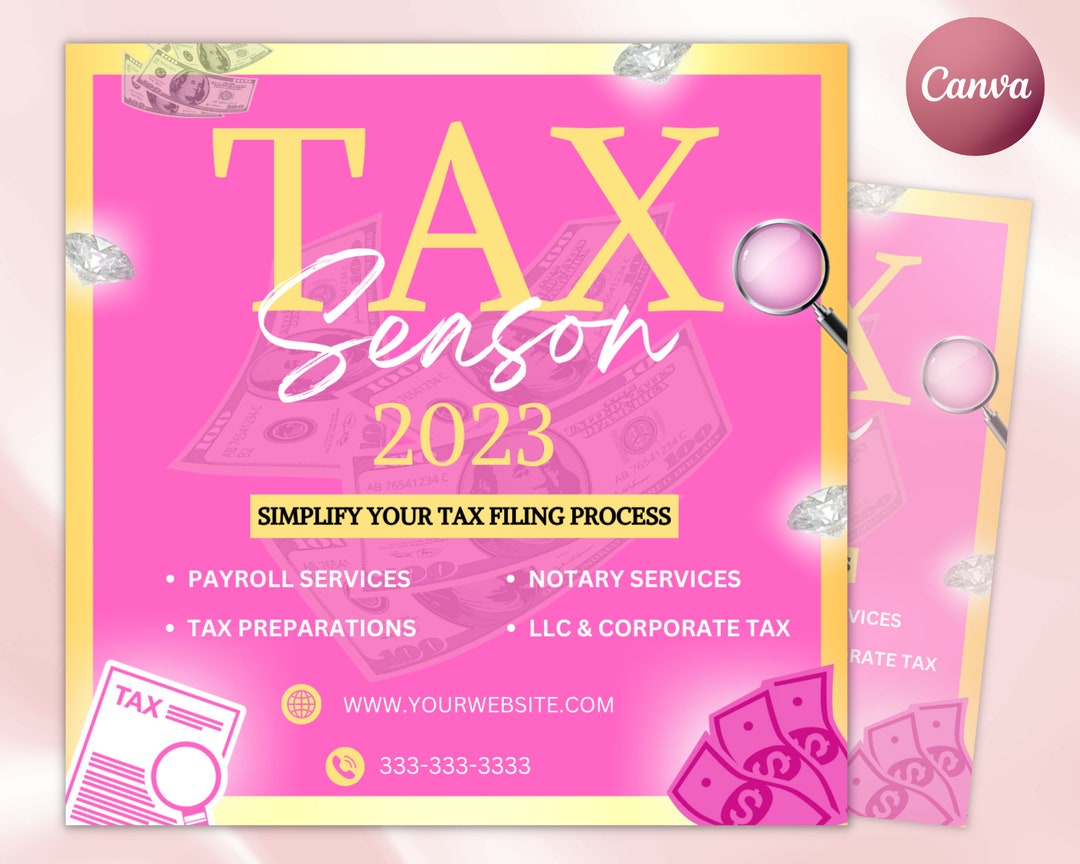 Tax Prep Season Flyer DIY Business Taxes Consultation Boss Taxation ...