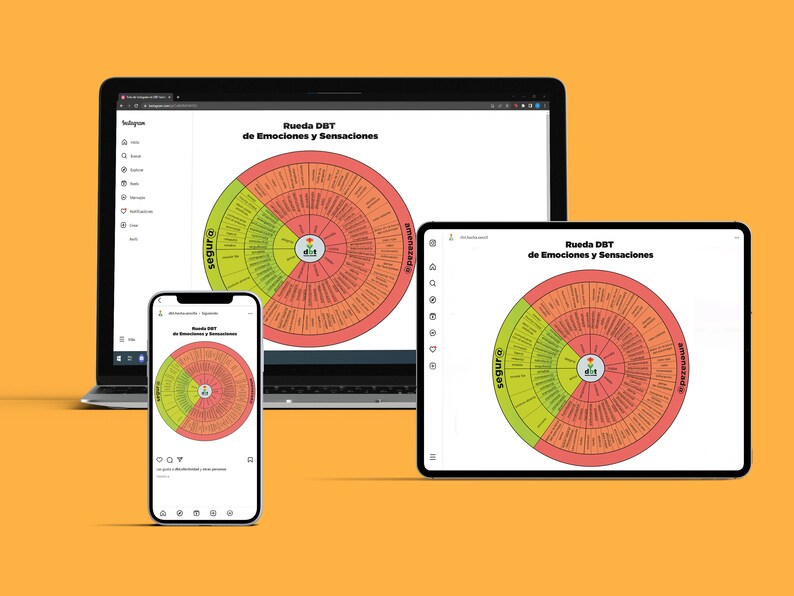 Rueda DBT de Emociones y Sensaciones - Etsy México