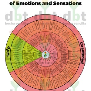 The DBT Wheel of Emotions and Sensations - Etsy