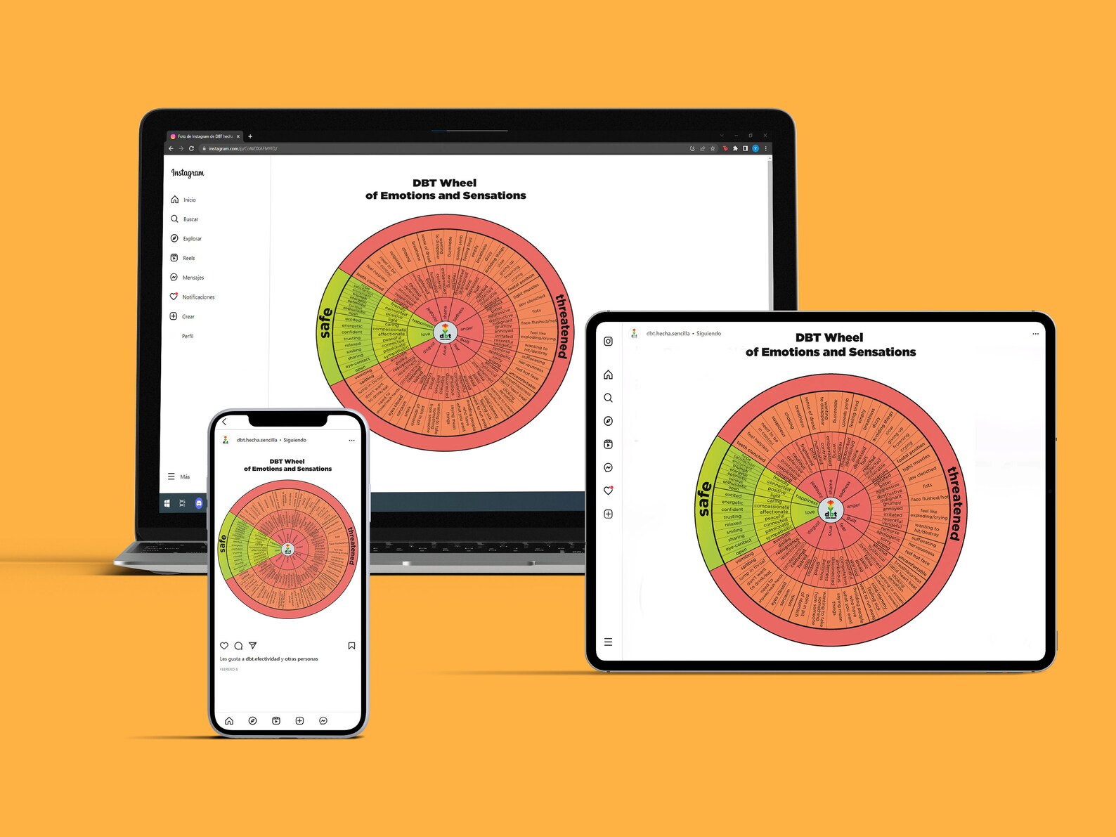 The DBT Wheel of Emotions and Sensations - Etsy