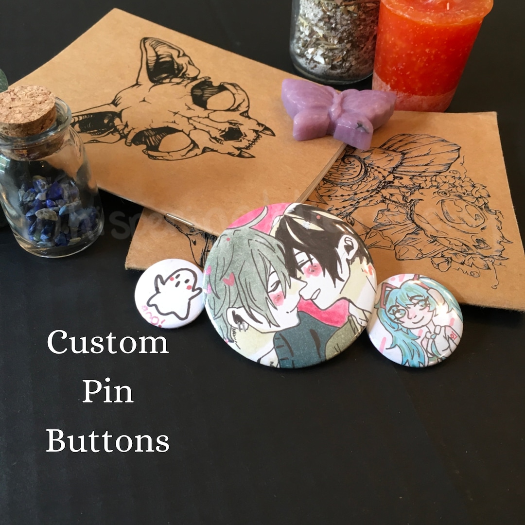 1 Inch Custom Pinback Buttons - Etsy