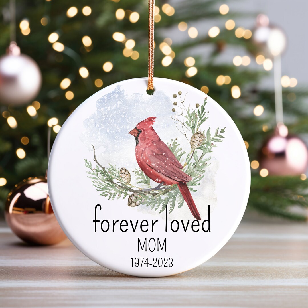 Personalized Cardinal Memorial Ornament, Red Cardinal Ornament, Custom ...