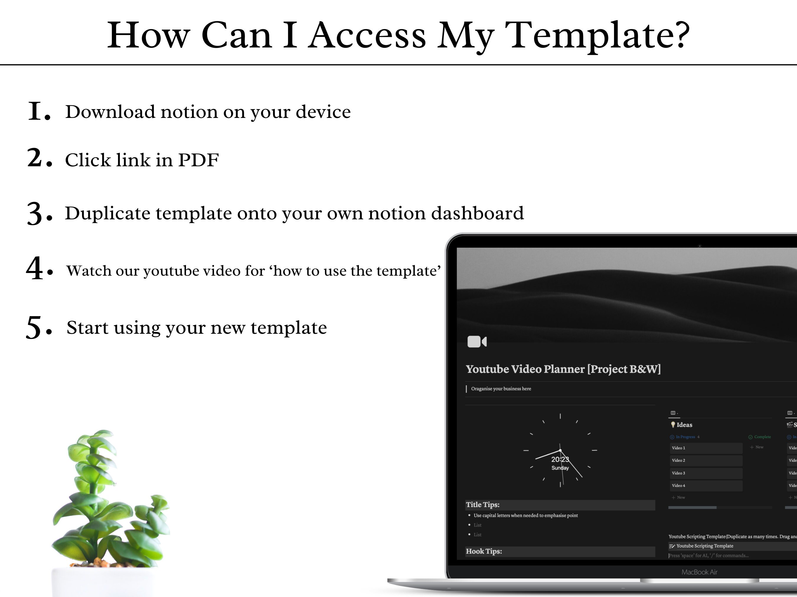 Ultimate Youtube Video Digital Planner Digital Template Notion Template ...