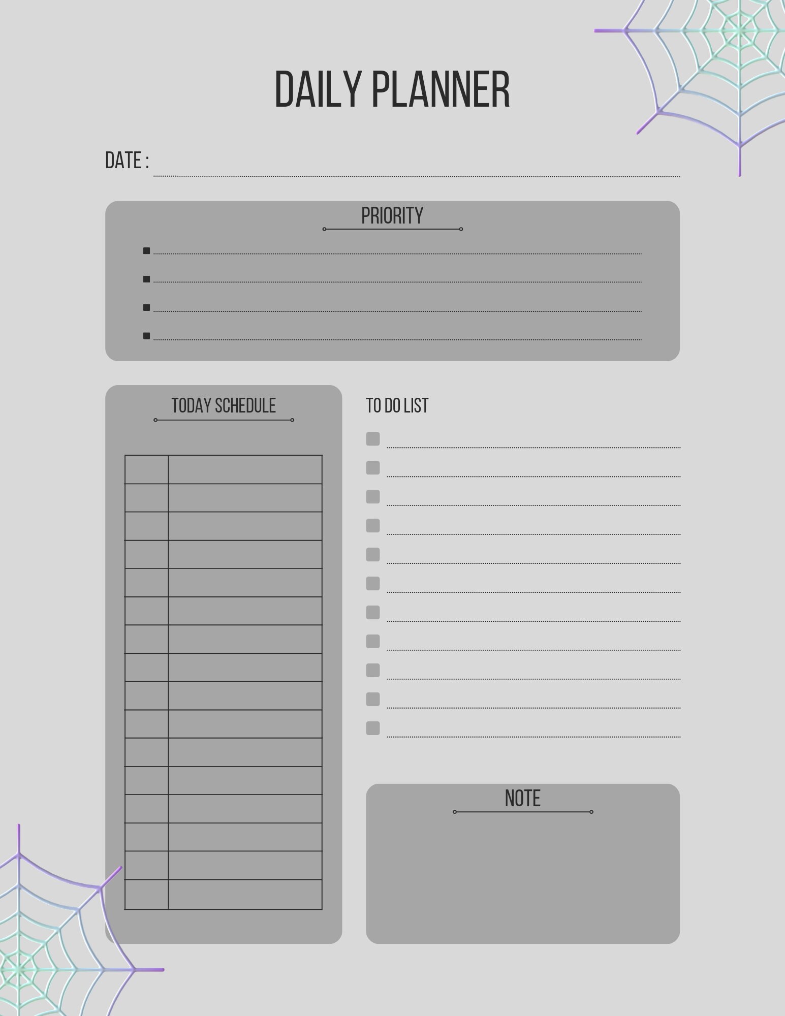 Spooky Daily Planner - Etsy