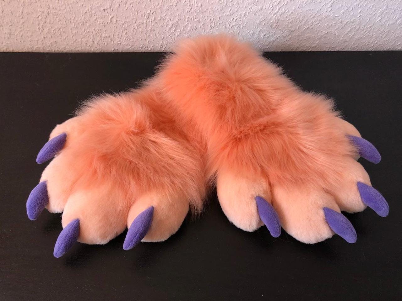 Coral Fursuit Handpaws /4 Finger Furry Paws / Faux Fur /minky / Fursuit ...