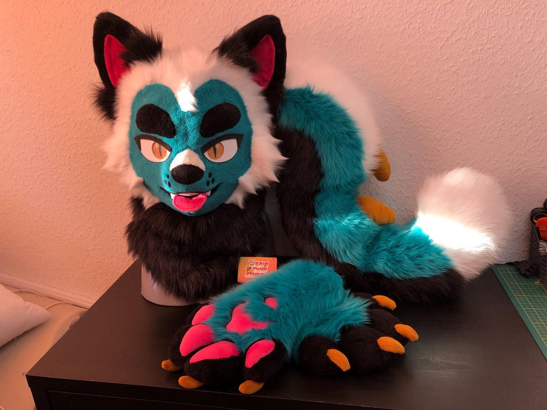 HQ Kemono Fursuit Premade Partial Furry Costume Head/paws/tail Grintwinstudio - Etsy