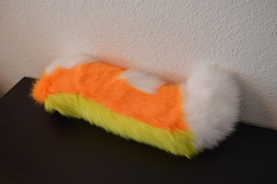 Candy Corn Fursuit Tail // Furry Schweif // Cosplay Tail // Neon Yellow ...