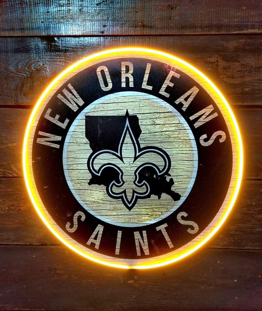 Design Inspired 18 New Orleans Saints Neon LED Sign With - Etsy