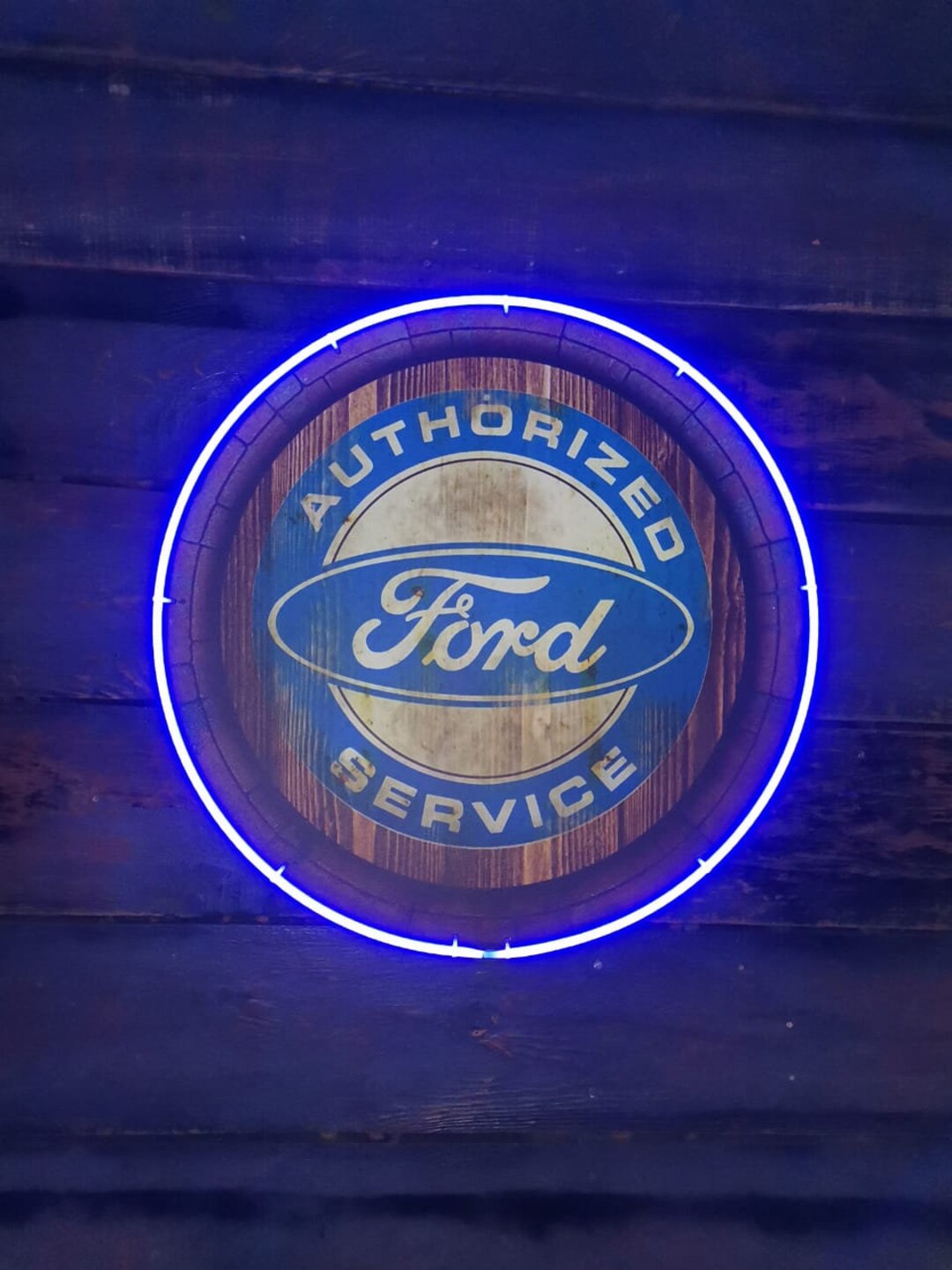 Design Inspired 18 Vintage Ford LED Neon Sign With Blue - Etsy