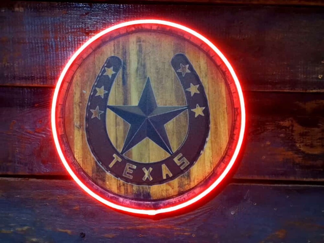 Design Inspired 18 Texas Neon LED Sign With Red Light - Etsy