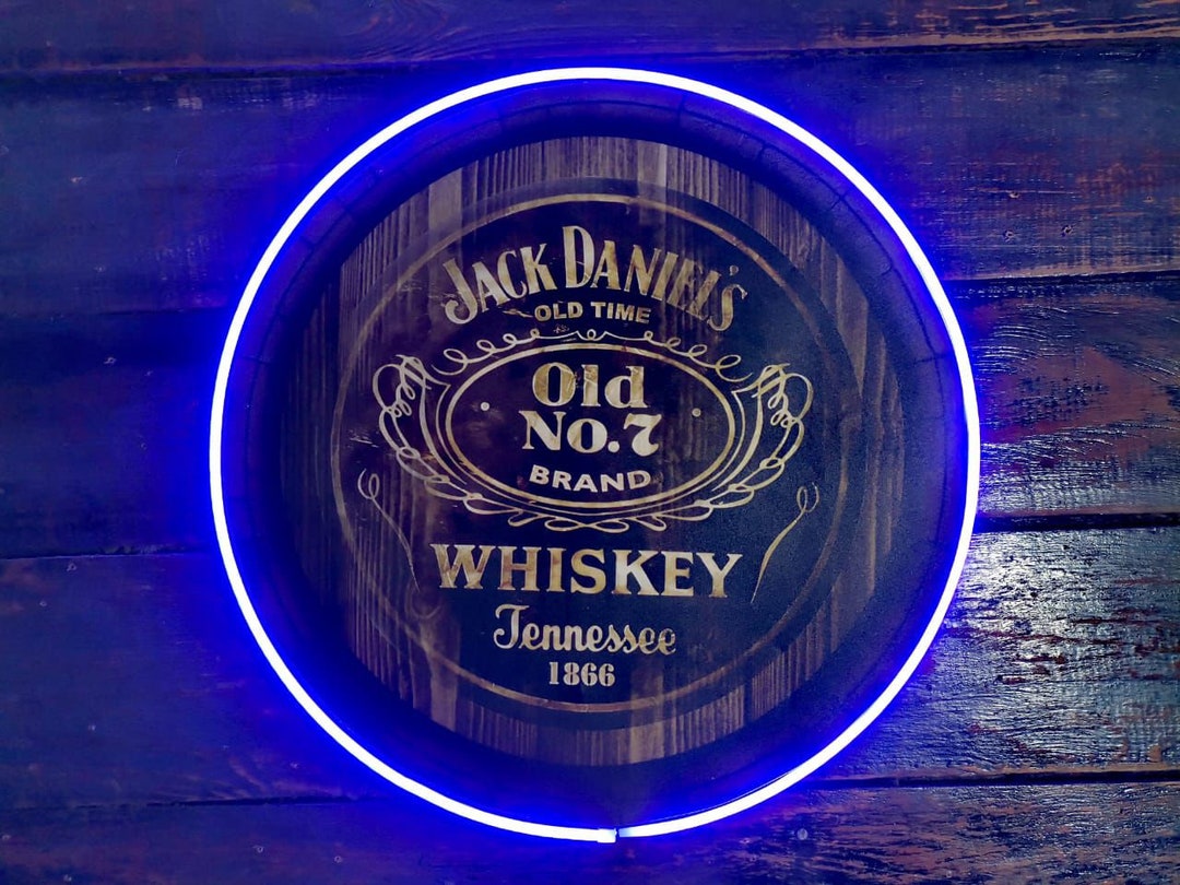 Design Inspired 18 Jack Daniels Neon LED Sign With Blue Light - Etsy