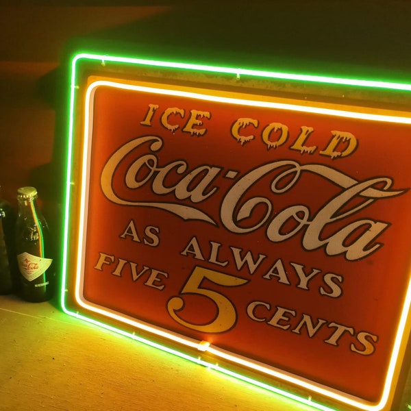 Coca Cola Green Sign - Etsy